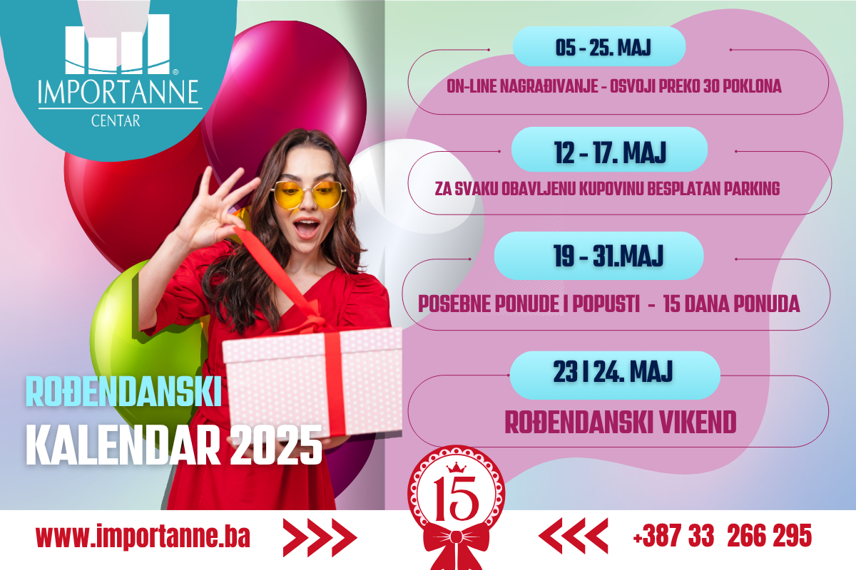 Importanne Shopping Centar slavi 15. rođendan!